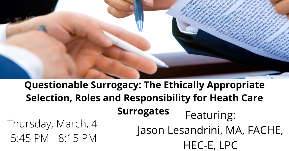 Questionable Surrogacy: The Ethically Appropriate Selection, Roles and ...