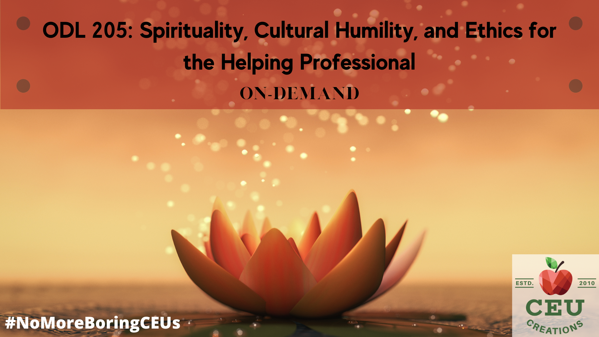 ODL 205: Spirituality, Cultural Humility, and Ethics for the Helping ...